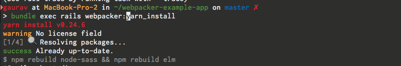 rake yarn:install doesn't seem to do anything · Issue #564 · rails/webpacker · GitHub
