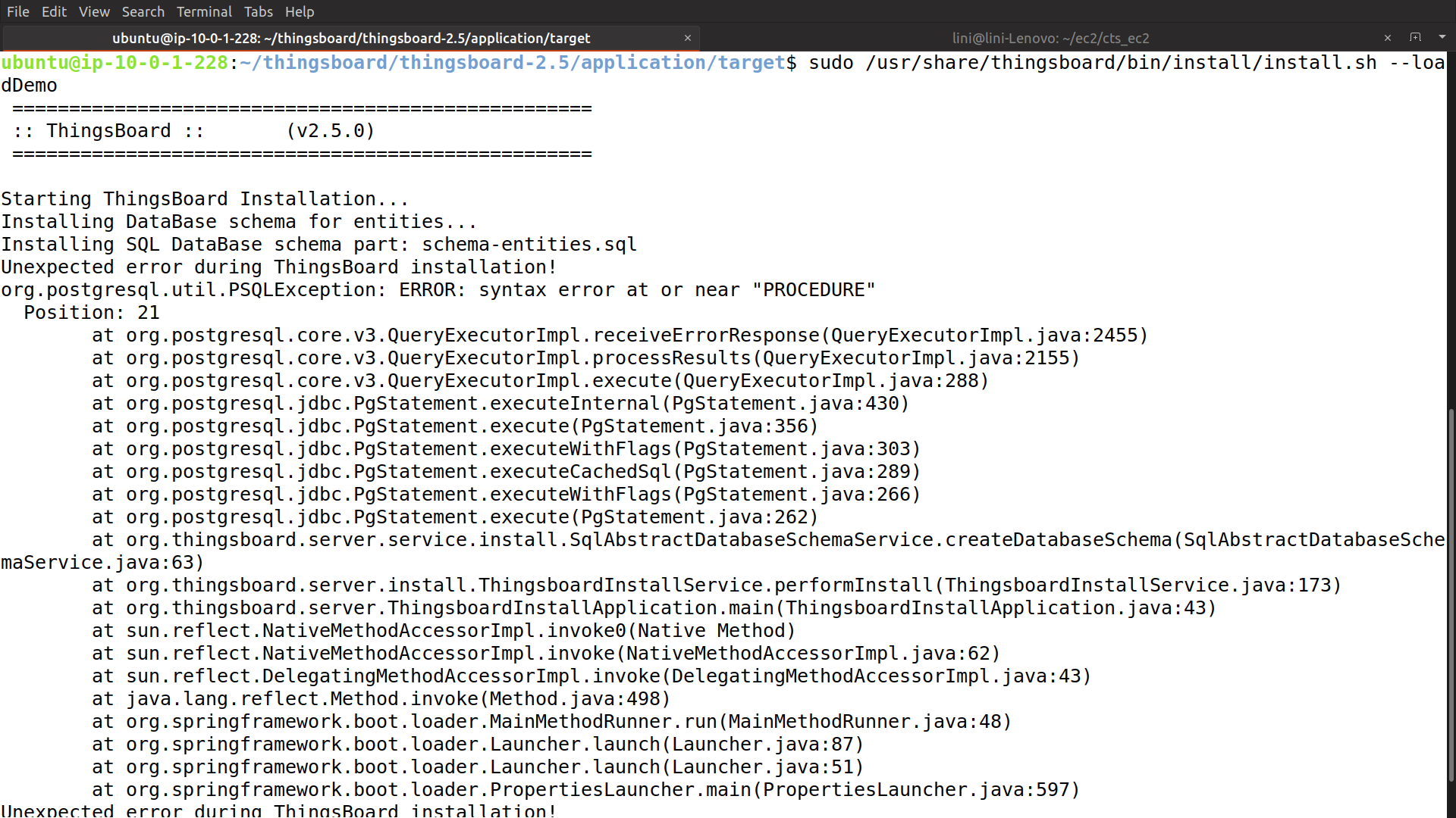 Thingsboard 25 Install Issue · Issue 2852 · Thingsboardthingsboard · Github