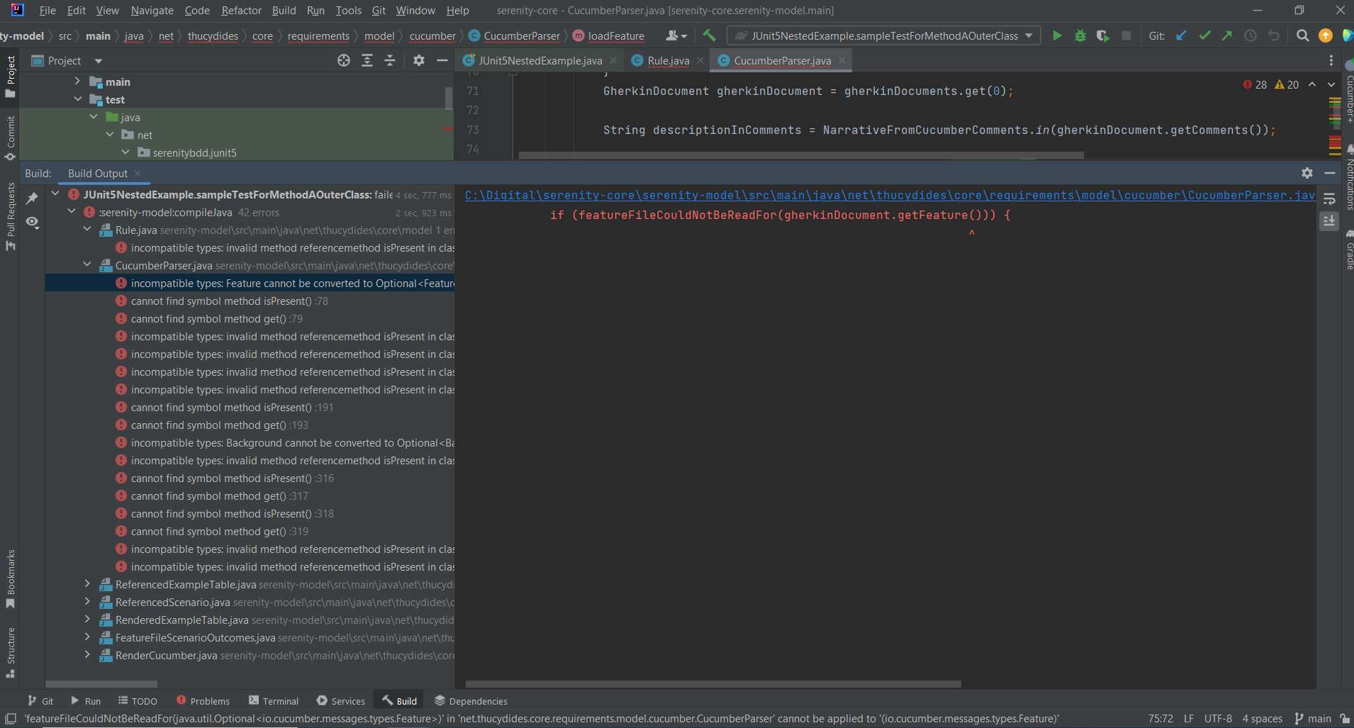 Errors persist in the serenity core repo · Issue #3111 · serenity-bdd/serenity-core · GitHub