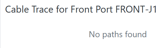 Trace Splits 1:1 connections using front-port to front-port jump on ...