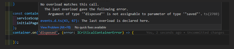 Typescript error when listening to IContainer events · Issue #15777 · microsoft/FluidFramework ...