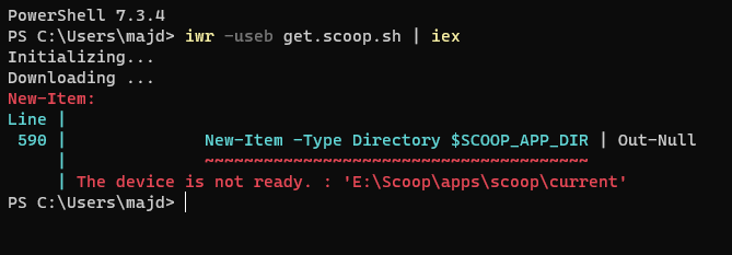 [Bug] Scoop is trying to install to a different (empty) drive · Issue #5497 · ScoopInstaller ...
