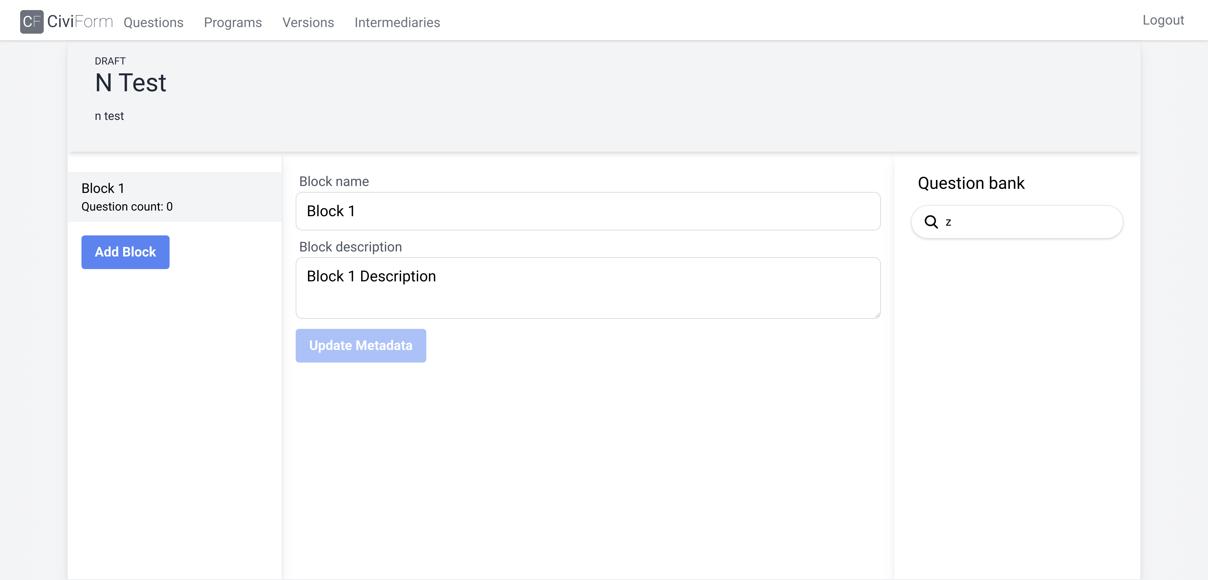 Filtering the list of questions in the Form Builder causes the sidebar width to change ...