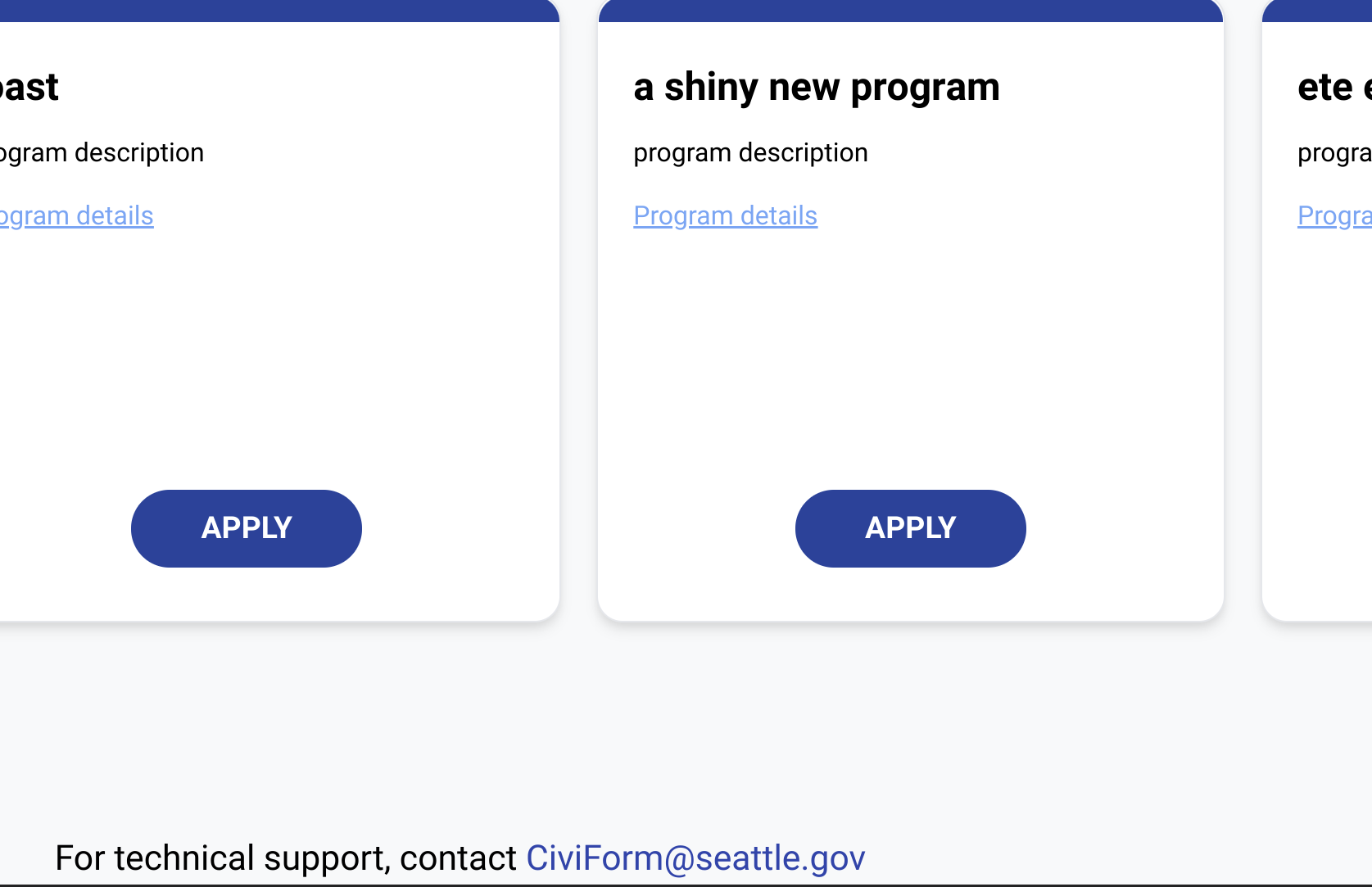 Show city's technical support email address in footer · Issue #1308 · civiform/civiform · GitHub