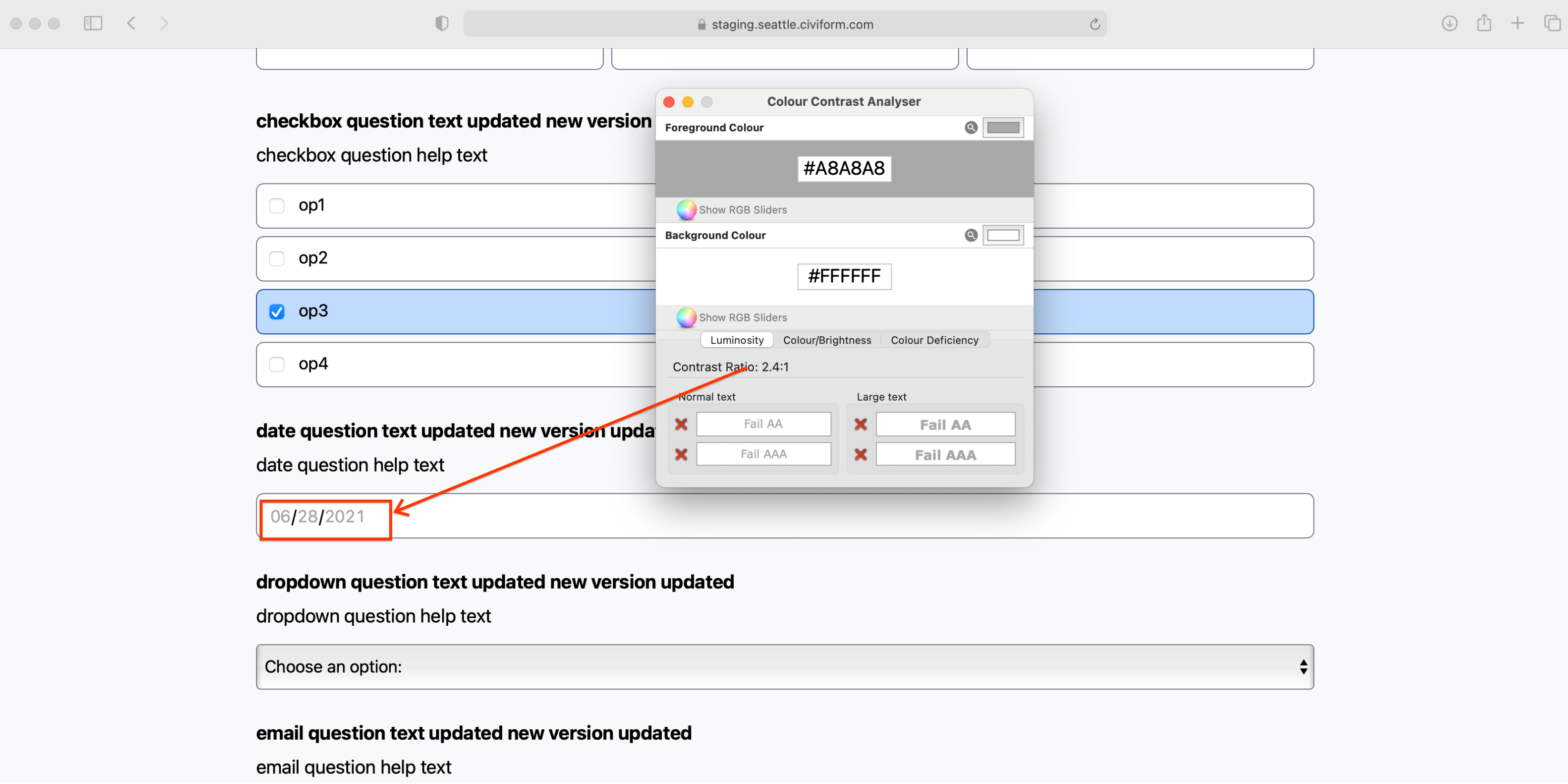 Investigate if date inputs become gray on Mac Safari; if so, make it darker · Issue #1541 ...