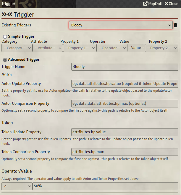 Simple Trigger does not show max as an option for property 2 (PF2e ...