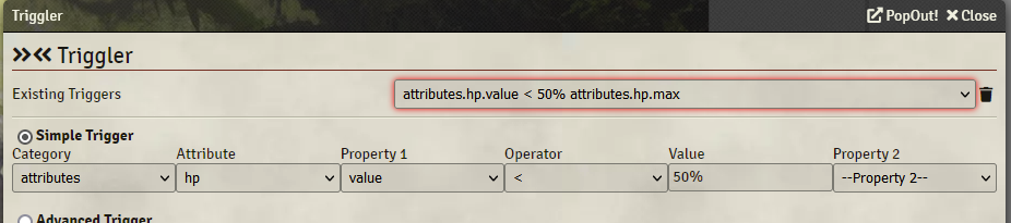 Simple Trigger does not show max as an option for property 2 (PF2e ...