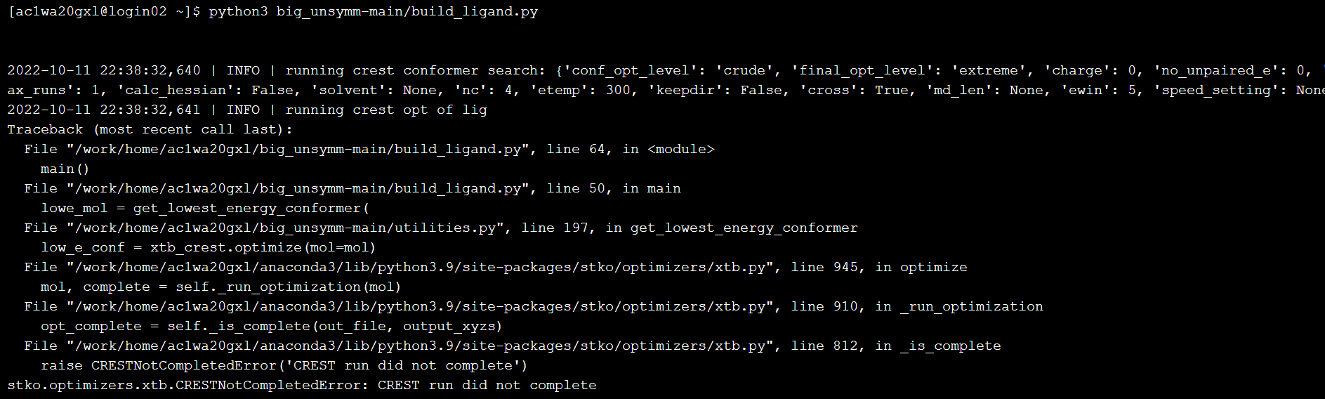 CREST run did not complete · Issue #1 · andrewtarzia/big_unsymm · GitHub