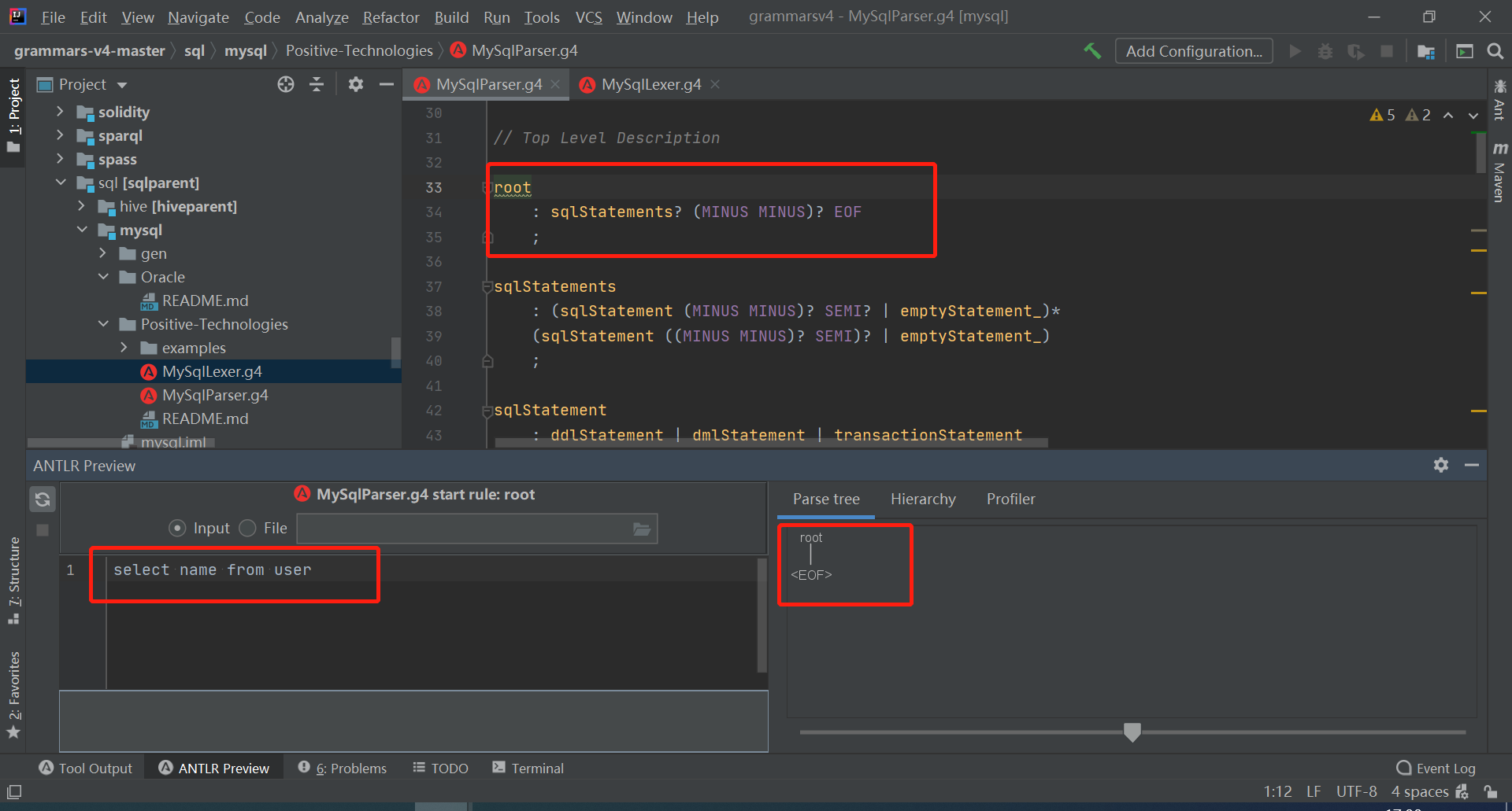 [sql/mysql/Positive-Technologies] test sample sql with root rule ...