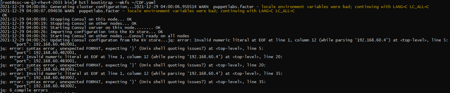 Compile jq: error: Invalid numeric literal at EOF at line 1, column 12 (while parsing '192.168 ...
