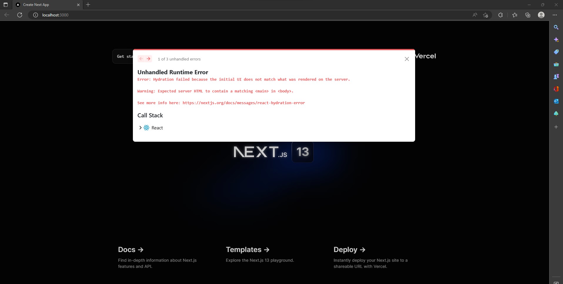 Expected Server Html To Contain A Matching In Is Shown When Rendering Pages In Nextjs 131 
