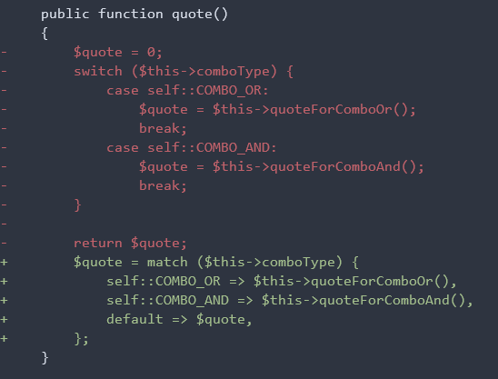 php/switch-to-match wrong transformation · Issue #9 · laravel-shift/workbench-issues · GitHub