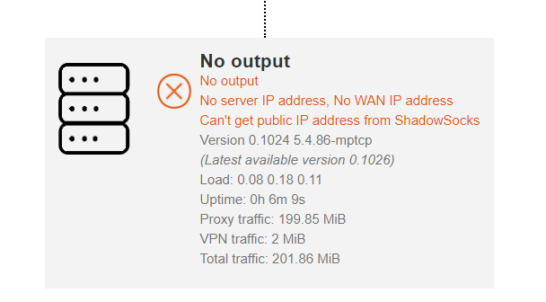 No Output, No server IP, No WAN IP, Can't get public IP from ShadowSocks · Issue #1912 · Ysurac ...