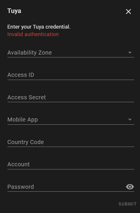 Invalid Authentication · Issue #46 · tuya/tuya-home-assistant · GitHub