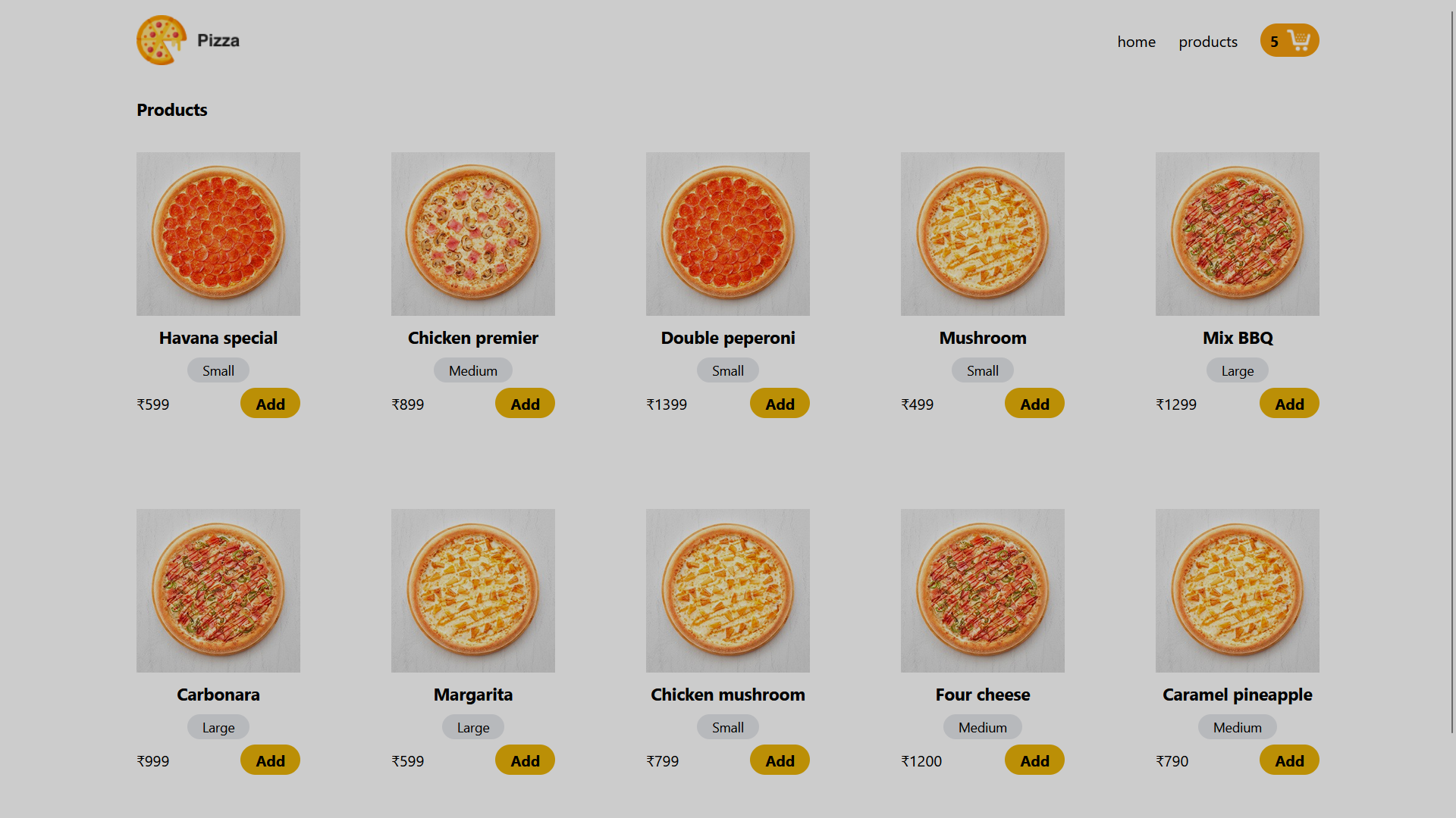 GitHub - builtbysuraj/pizza: React pizza ordering SPA with multiple routes