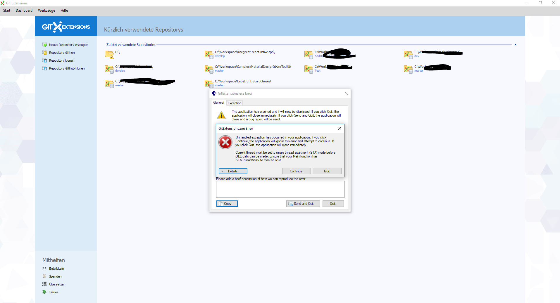 [NBug] Value cannot be null.Parameter name: value · Issue #6549 · gitextensions/gitextensions ...
