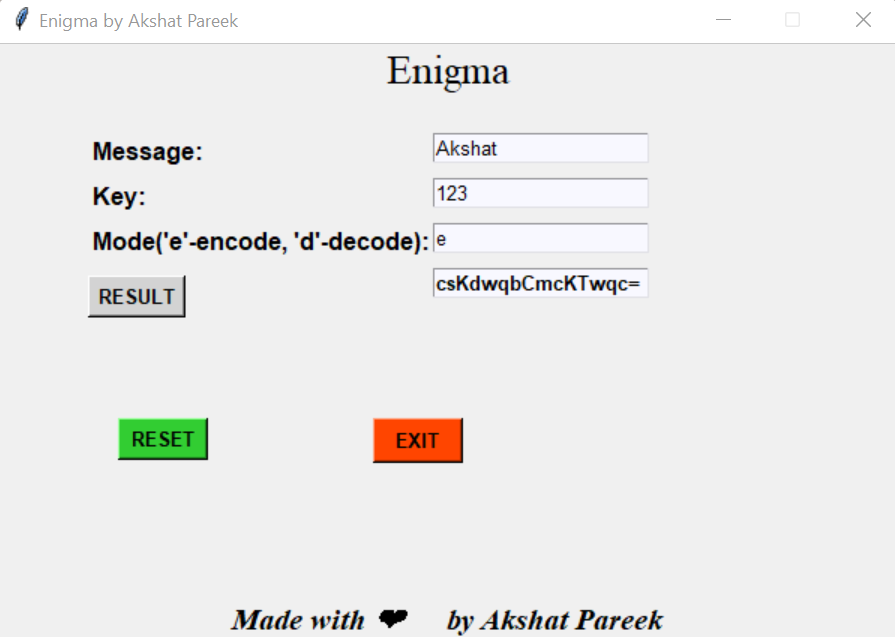 GitHub - pareekakshat/Enigma