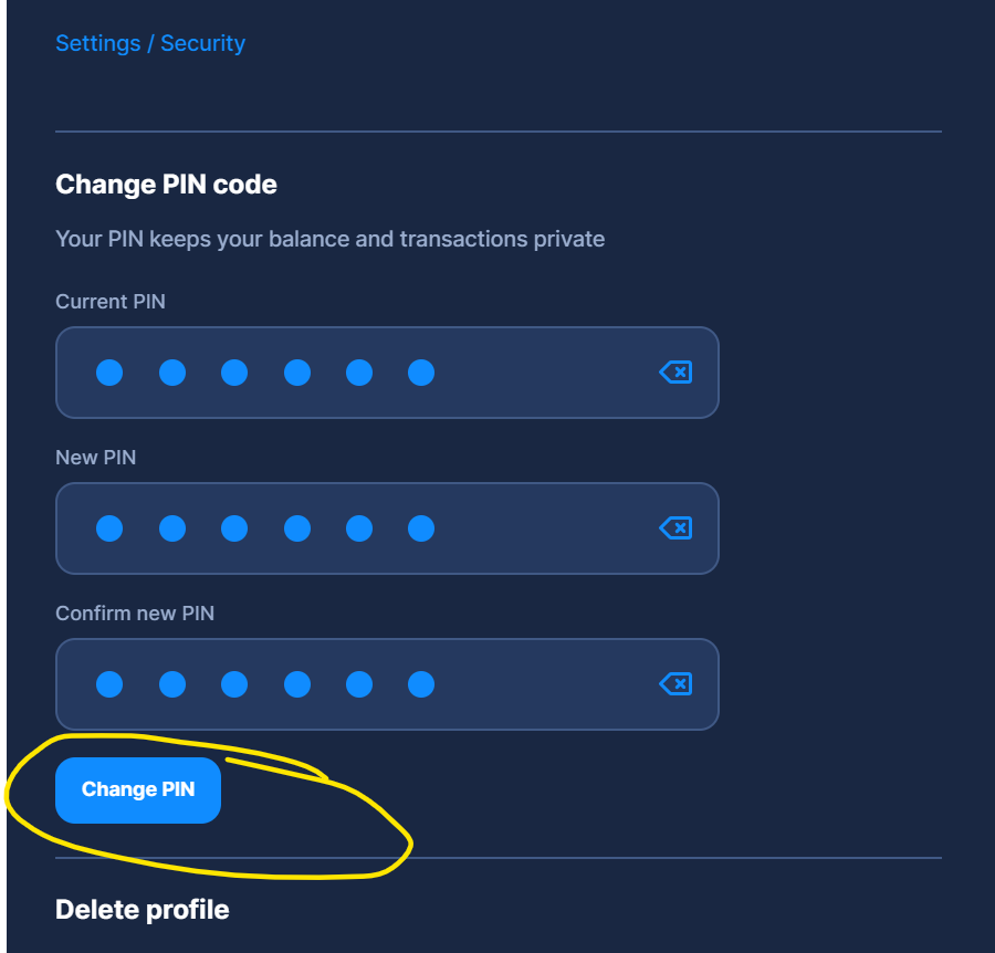 buttons "change pin" and "change password" do only accept mouseclick · Issue #847 · iotaledger ...