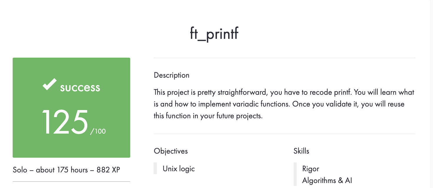 GitHub - yuyarkov/ft_printf: School 42 project, make your own version of printf function