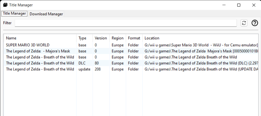 Feature Request Show Location Of Title In Title Manager · Issue 678 · Cemu Projectcemu · Github 