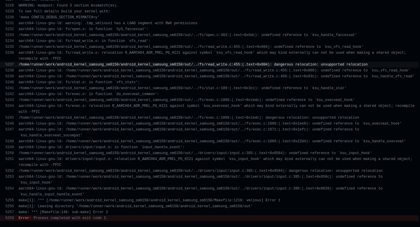 Modpost Found 3 Section Mismatches · Issue 959 · Tiannkernelsu · Github 