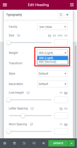 ⛔ 🚀 Feature Request: Conditional display of font weight in Elementor editor · Issue #20683 ...