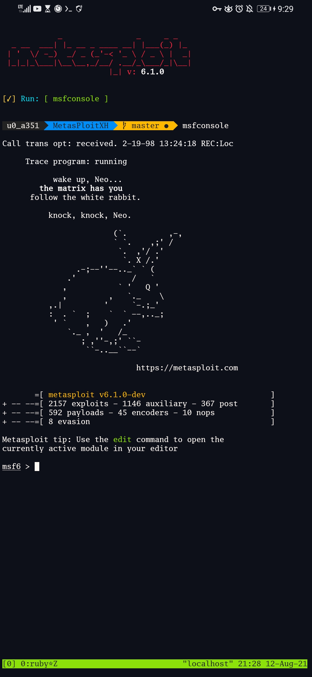 GitHub - RaulXH/MetasPloitXH: Instalador De Metasploit con version de ruby 2.7.2 en TERMUX
