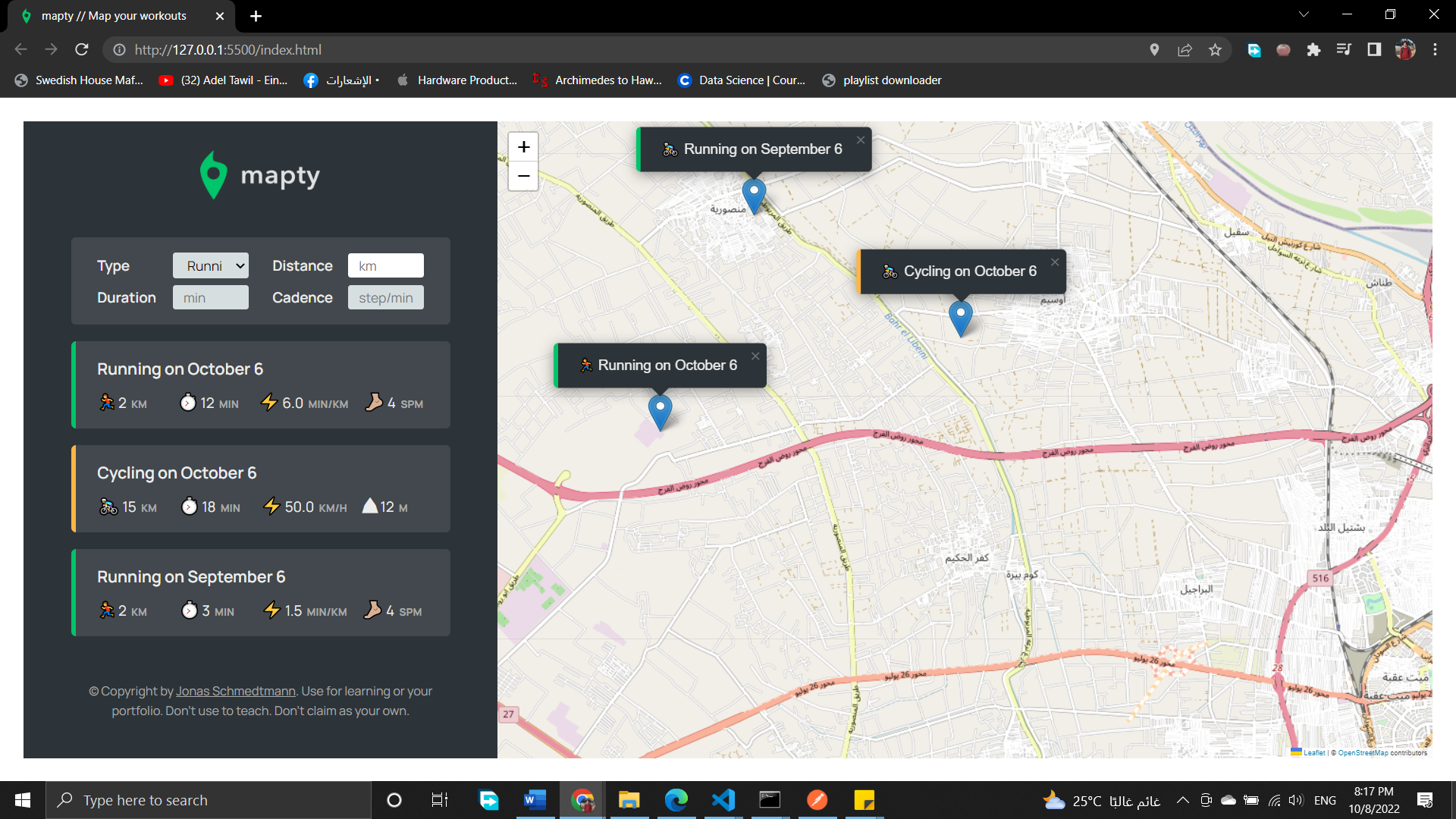 GitHub - diaabadr/Mapty-Website