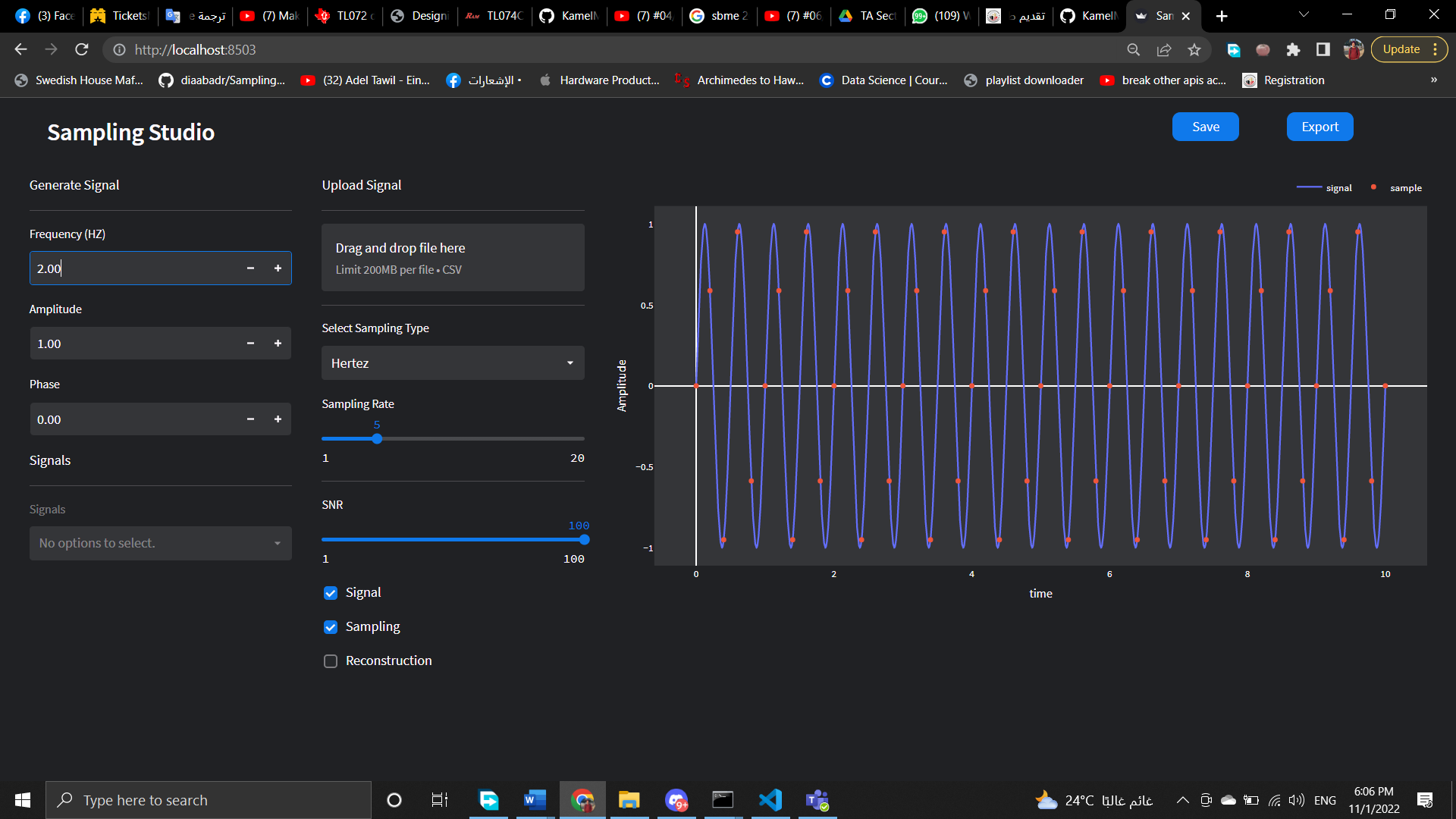 GitHub - Zeyad-Amr/Signal-Studio: Generate, view, sample, reconstruct ...