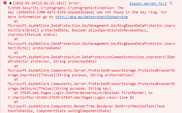 Updating Blazor Server app in IIS causes exception when calling ...