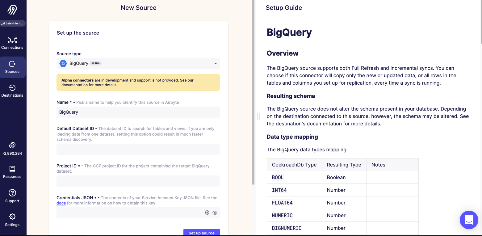 UX: Add a customDocumentationURL field to the connection page · Issue #17023 · airbytehq/airbyte ...