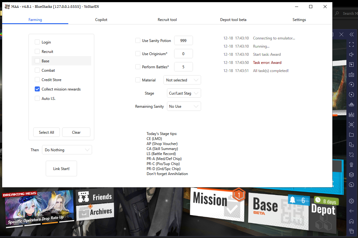 Login Task Error In Yostaren · Issue 3109 · Maaassistantarknightsmaaassistantarknights · Github 