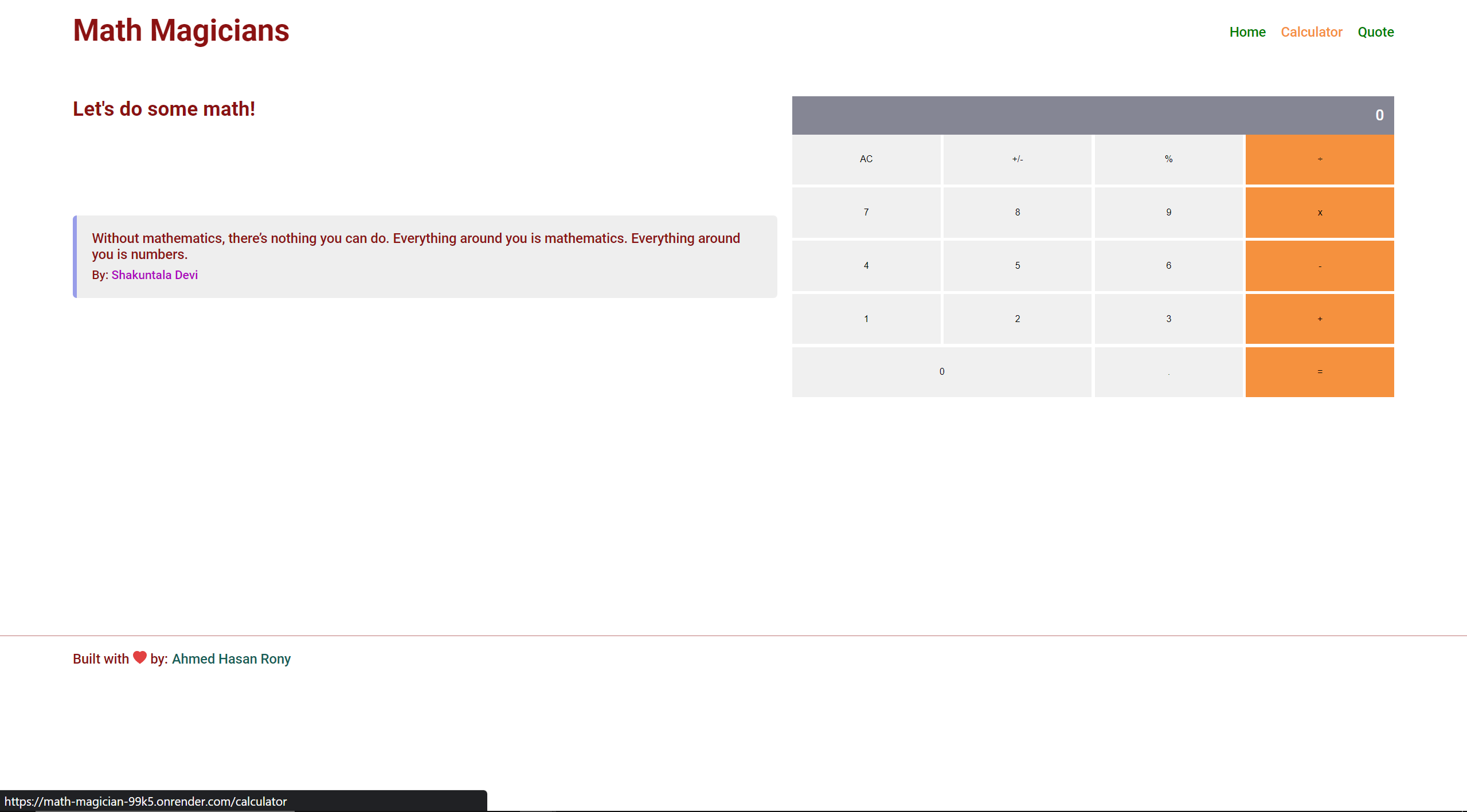 GitHub - roniy68/math-magician: A Calculator App For The React App