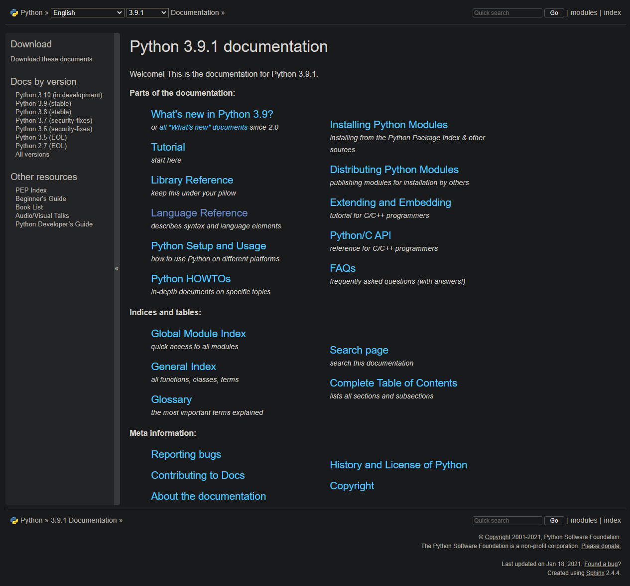 [Chrome] Dynamic only works after toggling twice on https://docs.python.org · Issue #835 ...