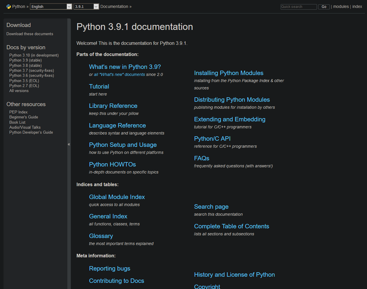 [Chrome] Dynamic only works after toggling twice on https://docs.python ...