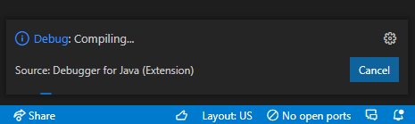 No delegateCommandHandler for vscode.java.startDebugSession when starting Debugger in Gitpod ...