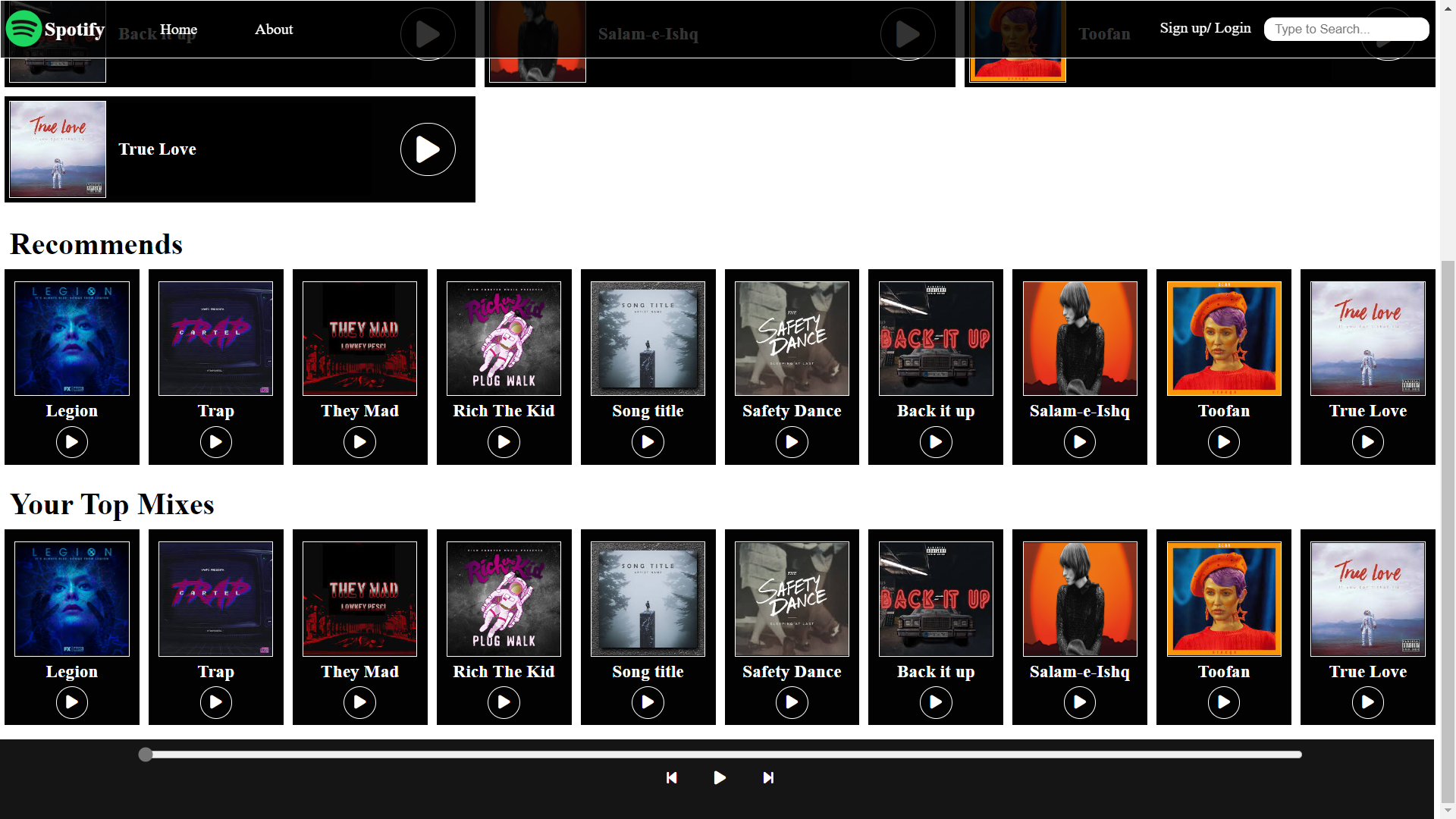 GitHub - Warrior376/Spotify-Clone: Developed using html, css, javaScript