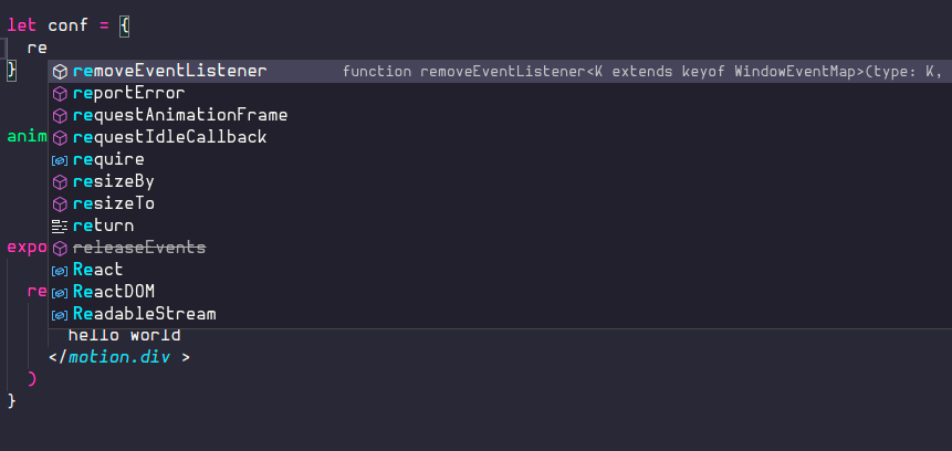 object variables properties auto-completion. · Issue #158614 · microsoft/vscode · GitHub