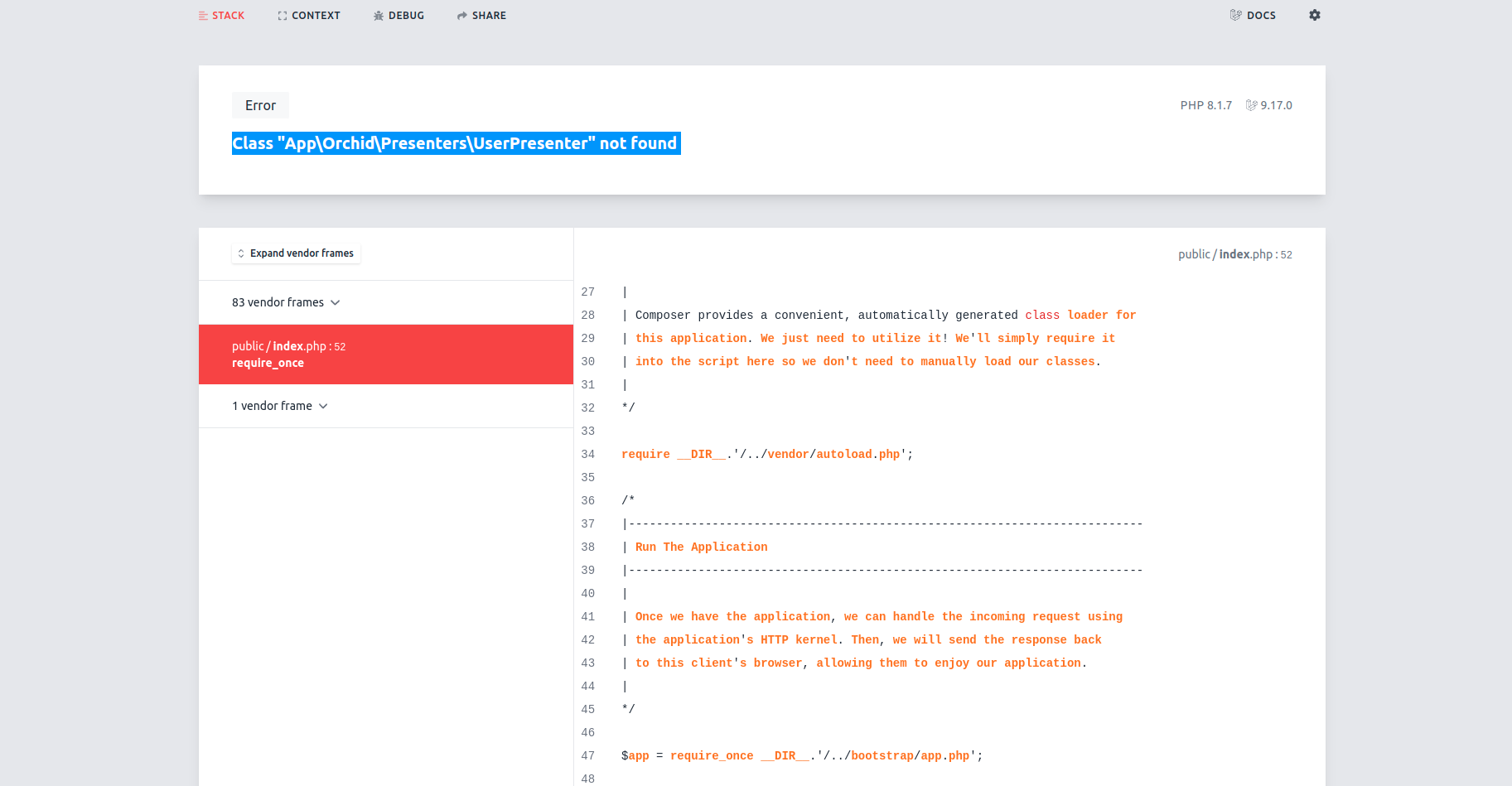 Class "App\Orchid\Presenters\UserPresenter" not found · Issue #2274 · orchidsoftware/platform ...
