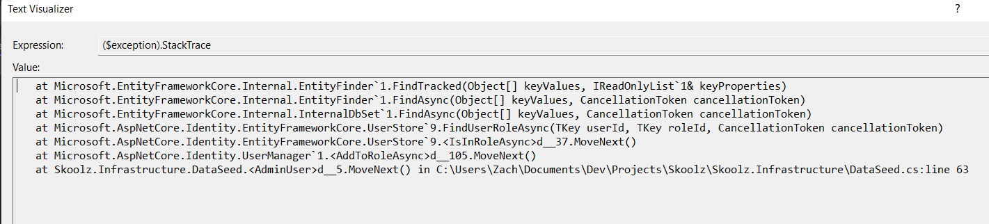 Identity UserManager.AddToRoleAsync is querying the role with normalized name instead of the ...