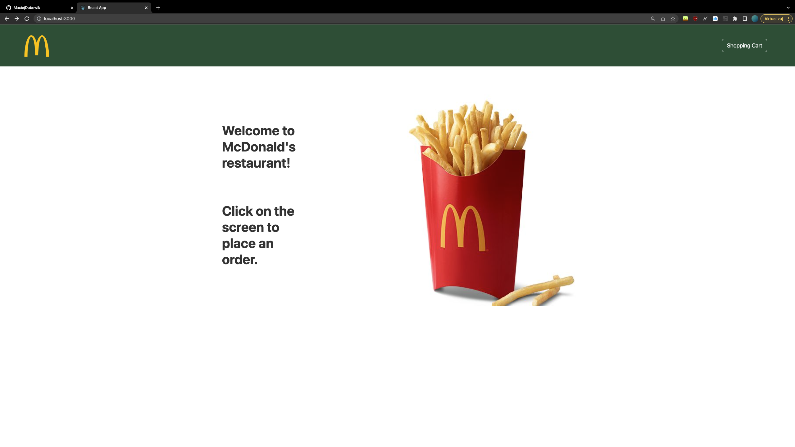 GitHub - MaciejDubowik/self-service-kiosk: React app created as final ...