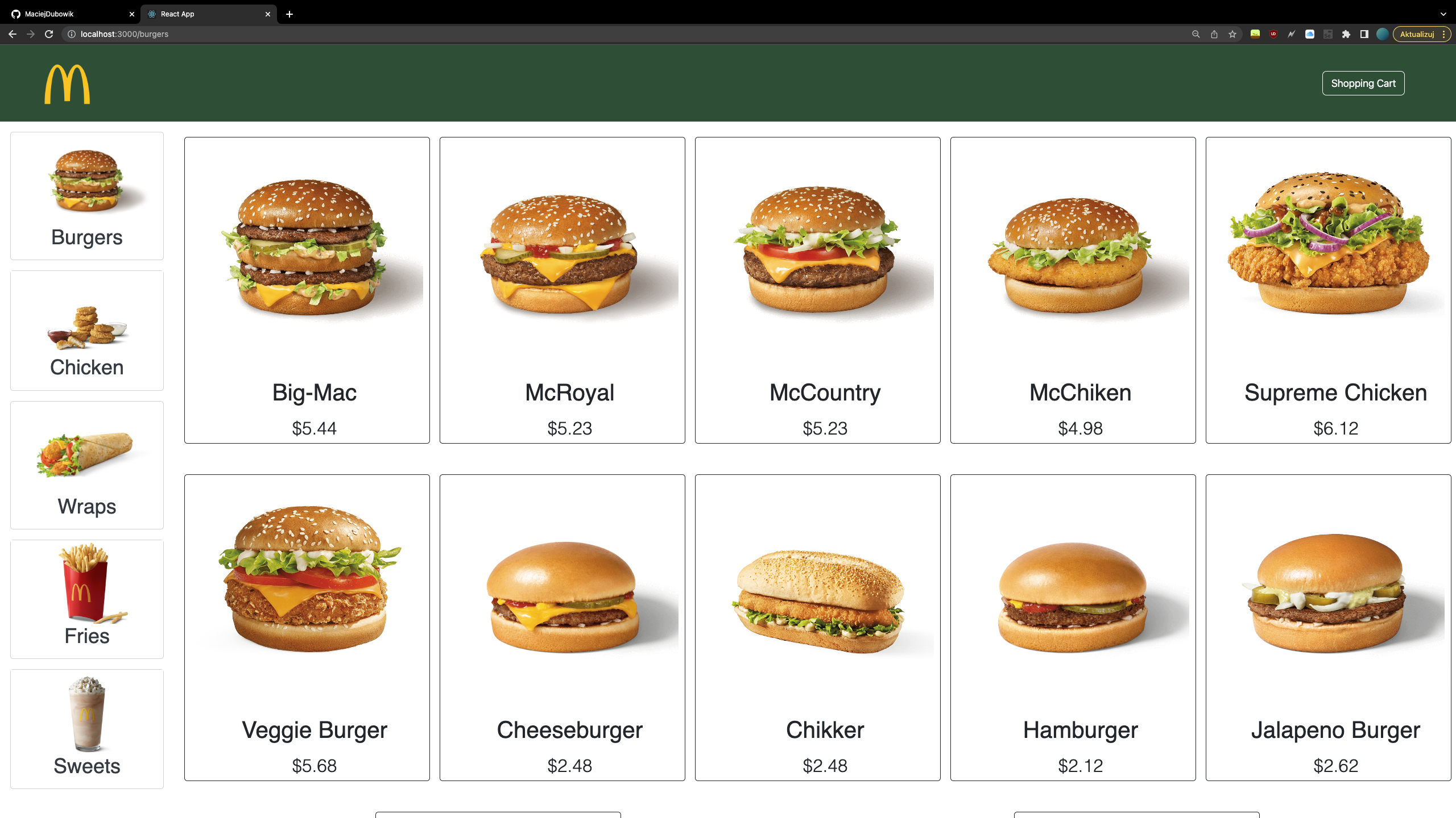 GitHub - MaciejDubowik/self-service-kiosk: React app created as final ...