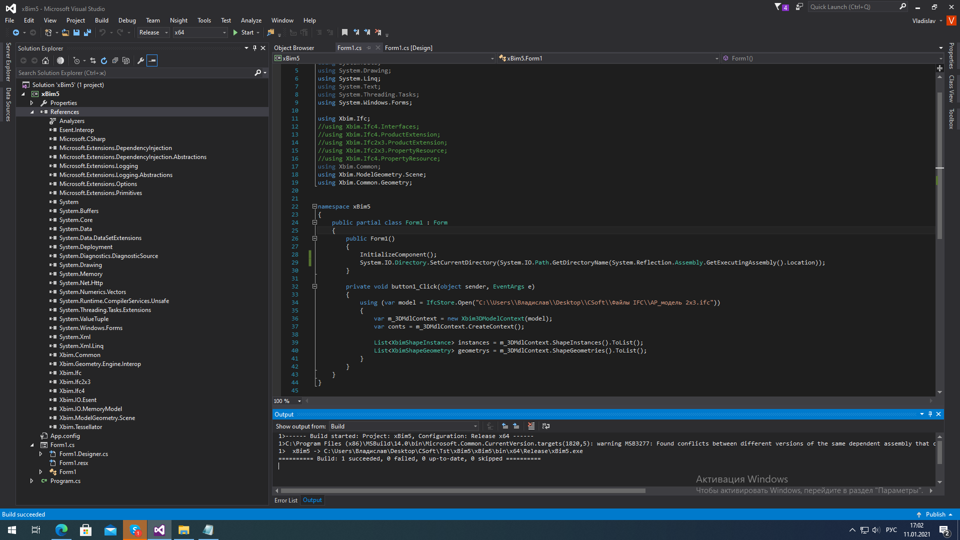 Problem with Xbim3DModelContext.CreateContext(). · Issue #298 · xBimTeam/XbimGeometry · GitHub