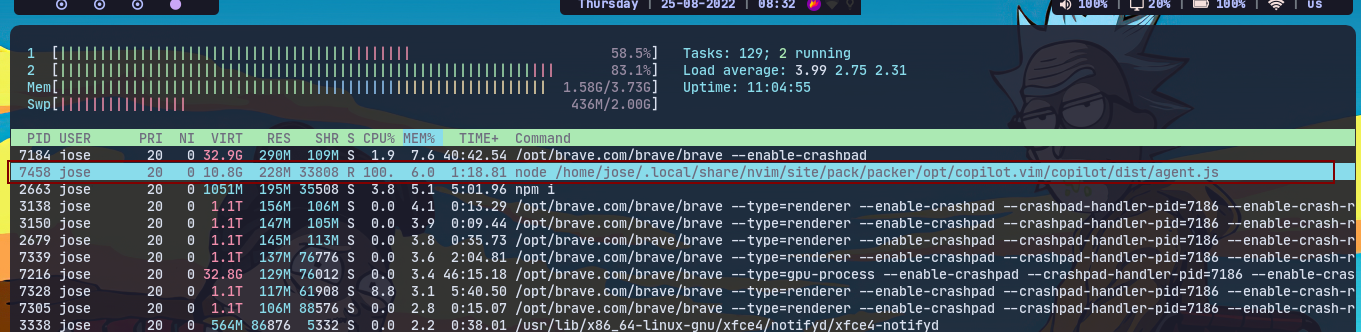 Copilot vim is taking so much RAM and CPU · community · Discussion #30864 · GitHub
