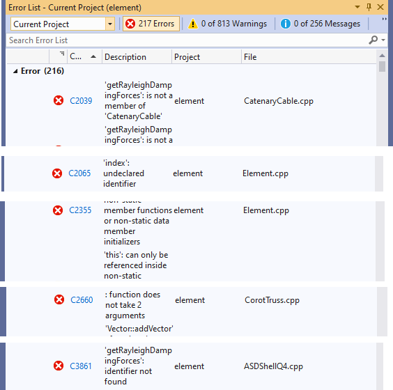 Compiling Errors In Vs2019 · Issue 495 · Openseesopensees · Github