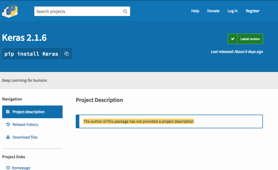 Pypi Keras Description · Issue 10076 · Keras Teamkeras · Github