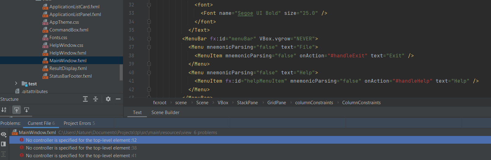 Javafx No Controller Specified For Top Level Element · Issue 347 · Nus Cs2103 Ay2122s1 Forum