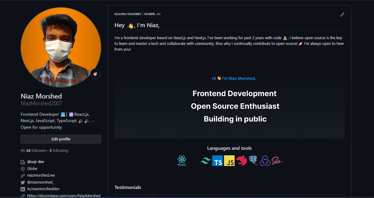 [PROFILE ADDITION] · Issue #1810 · EddieHubCommunity/awesome-github-profiles · GitHub