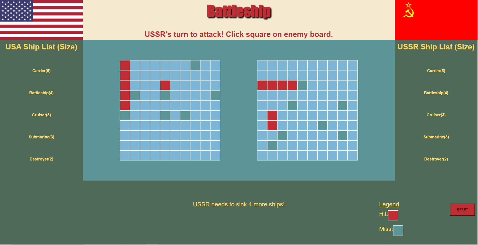 GitHub - nicklohmann/Battleship-Cold-War: Cold War theme battleship game