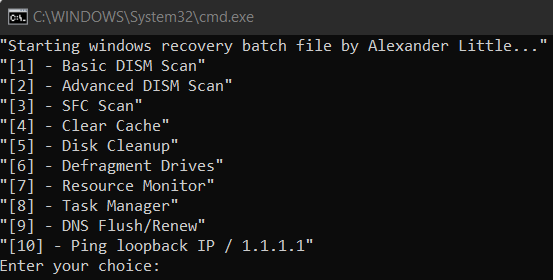 GitHub - Little-Alexander-CS/WindowsTroubleshootBATCH